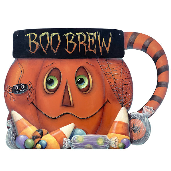 Boo Brew Mug Plaque Pattern By Chris Haughey | Cupboard Distributing