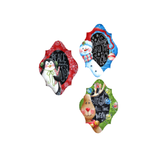 Festive Chalkboard Ornaments Pattern by Chris Haughey | Cupboard ...